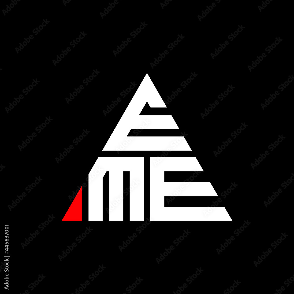 EME triangle letter logo design with triangle shape. EME triangle logo ...