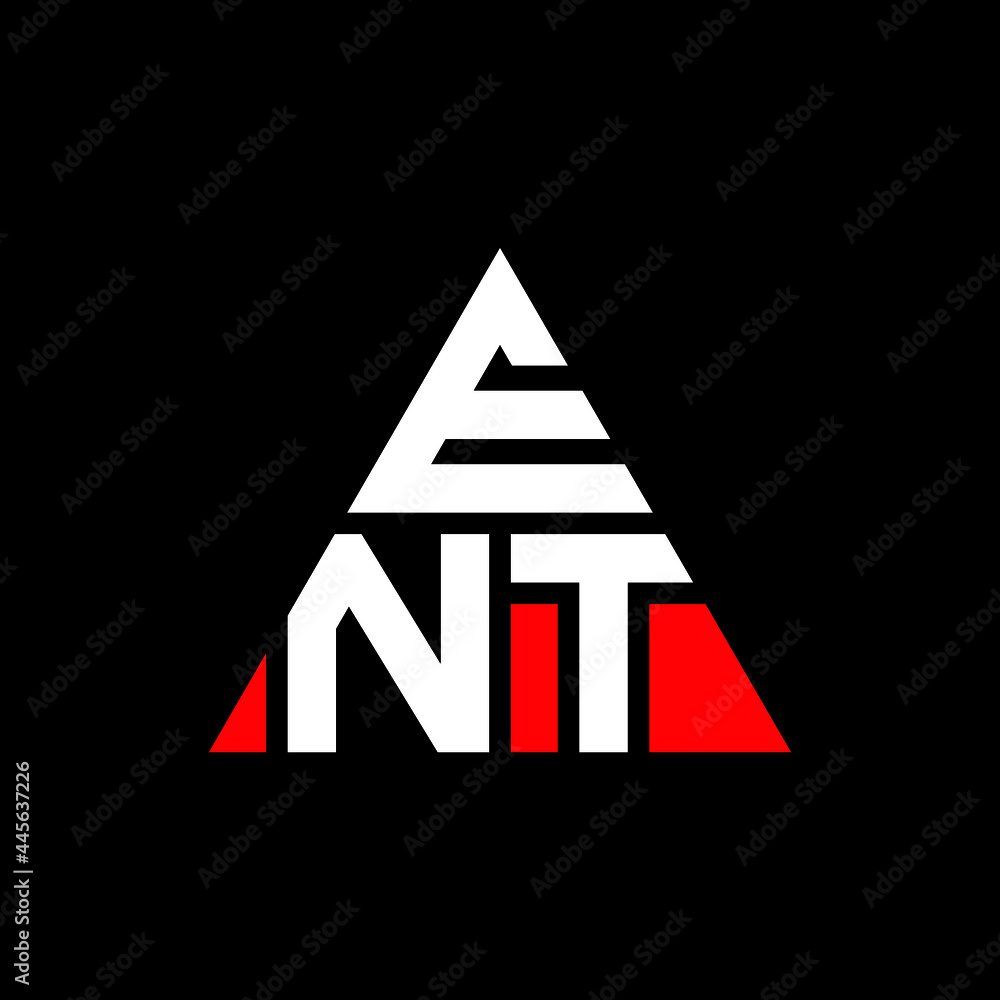 ENT triangle letter logo design with triangle shape. ENT triangle logo ...