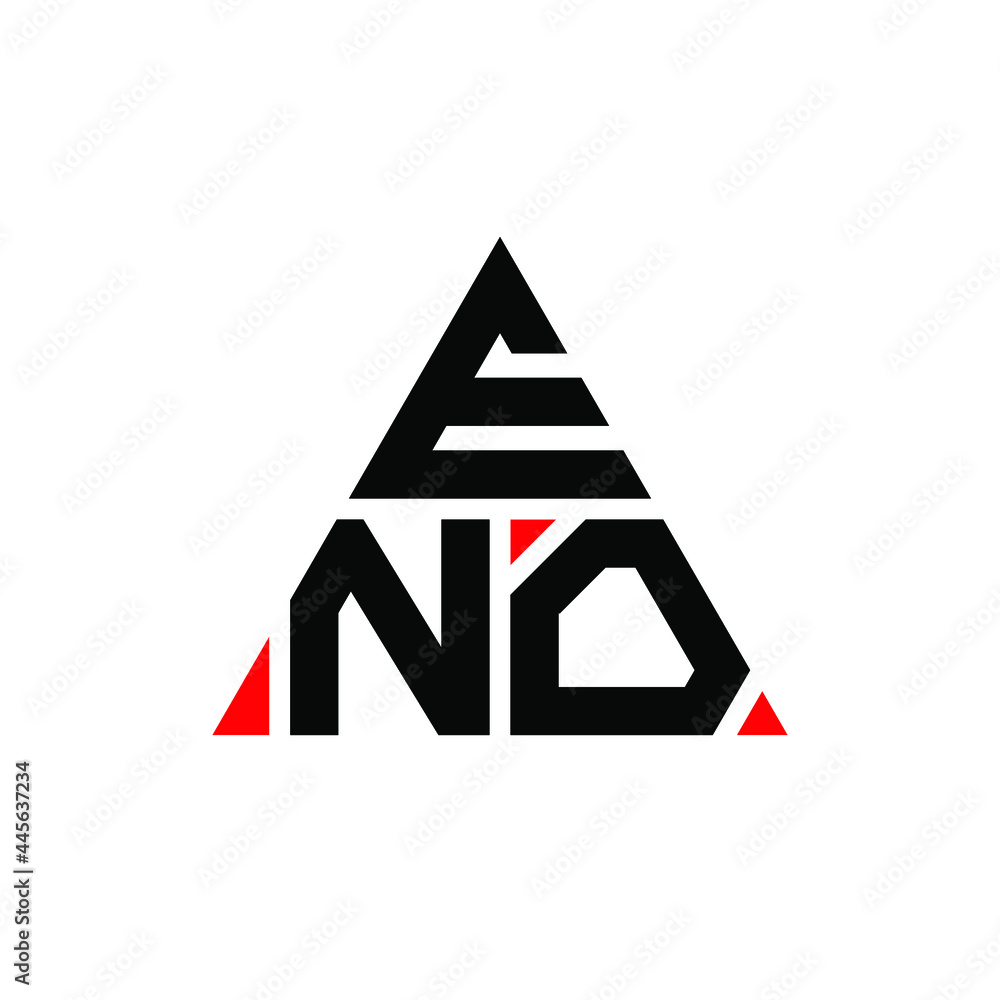 ENO triangle letter logo design with triangle shape. ENO triangle logo ...