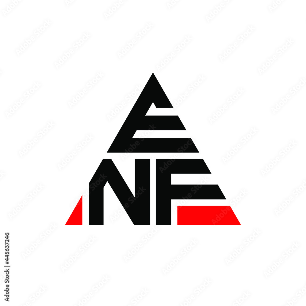 ENF triangle letter logo design with triangle shape. ENF triangle logo ...