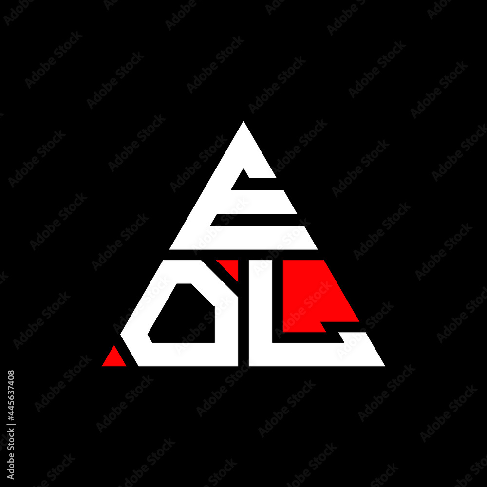 EOL triangle letter logo design with triangle shape. EOL triangle logo ...