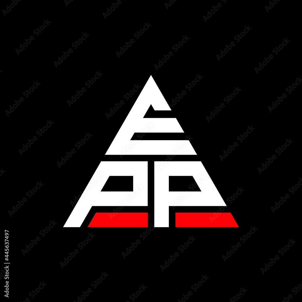 EPP triangle letter logo design with triangle shape. EPP triangle logo ...