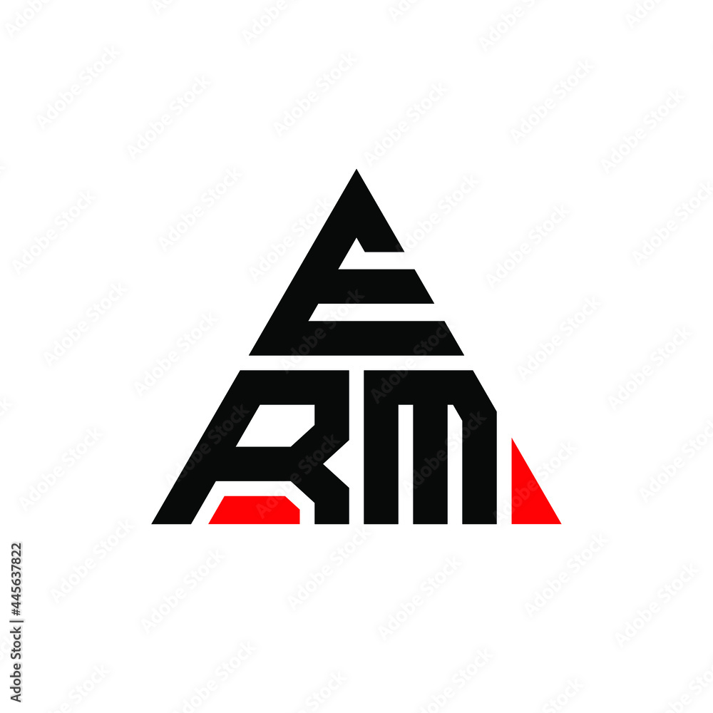 ERM triangle letter logo design with triangle shape. ERM triangle logo ...