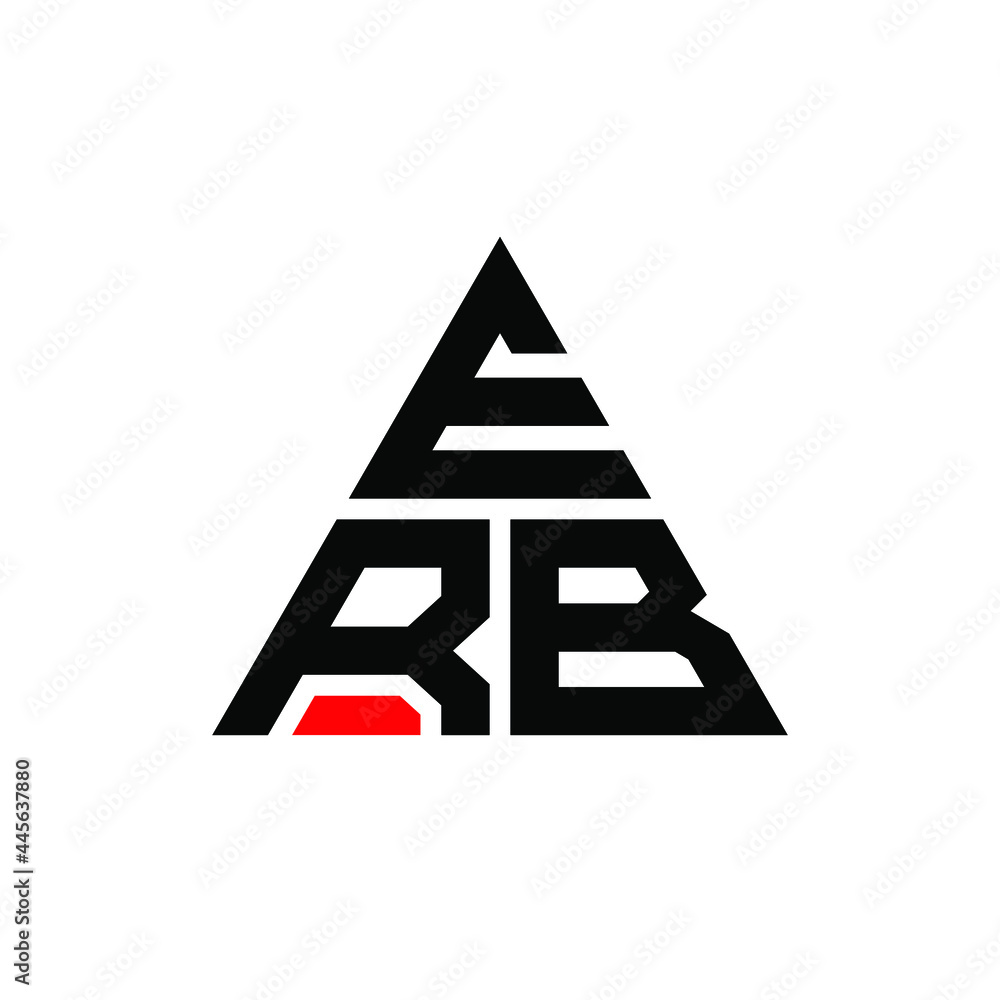 ERB triangle letter logo design with triangle shape. ERB triangle logo ...
