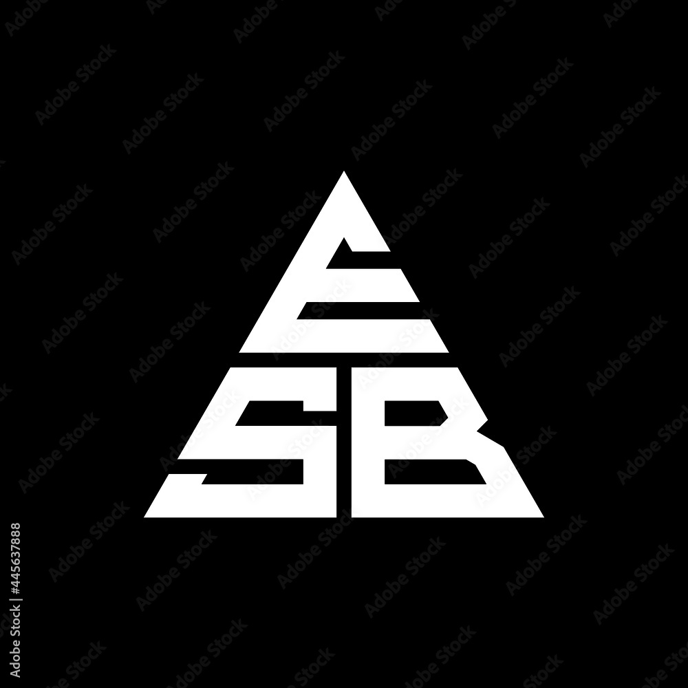 ESB triangle letter logo design with triangle shape. ESB triangle logo ...