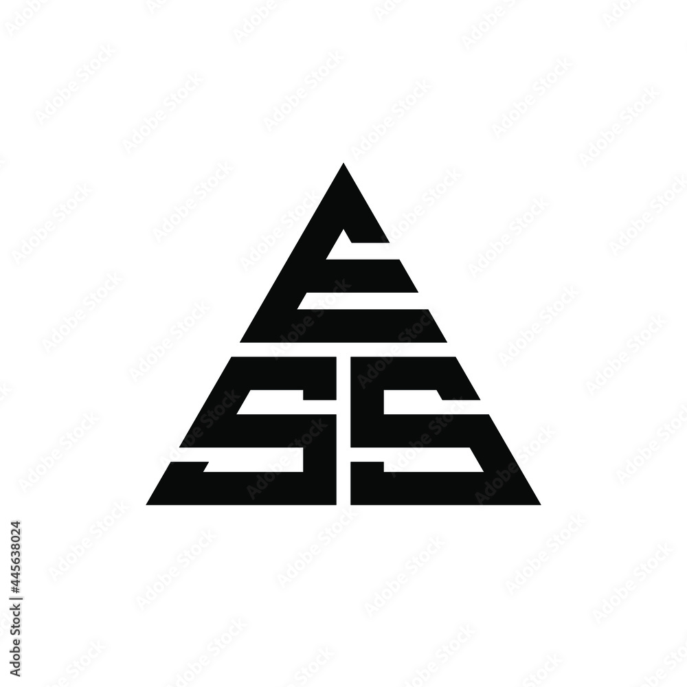 ESS triangle letter logo design with triangle shape. ESS triangle logo ...