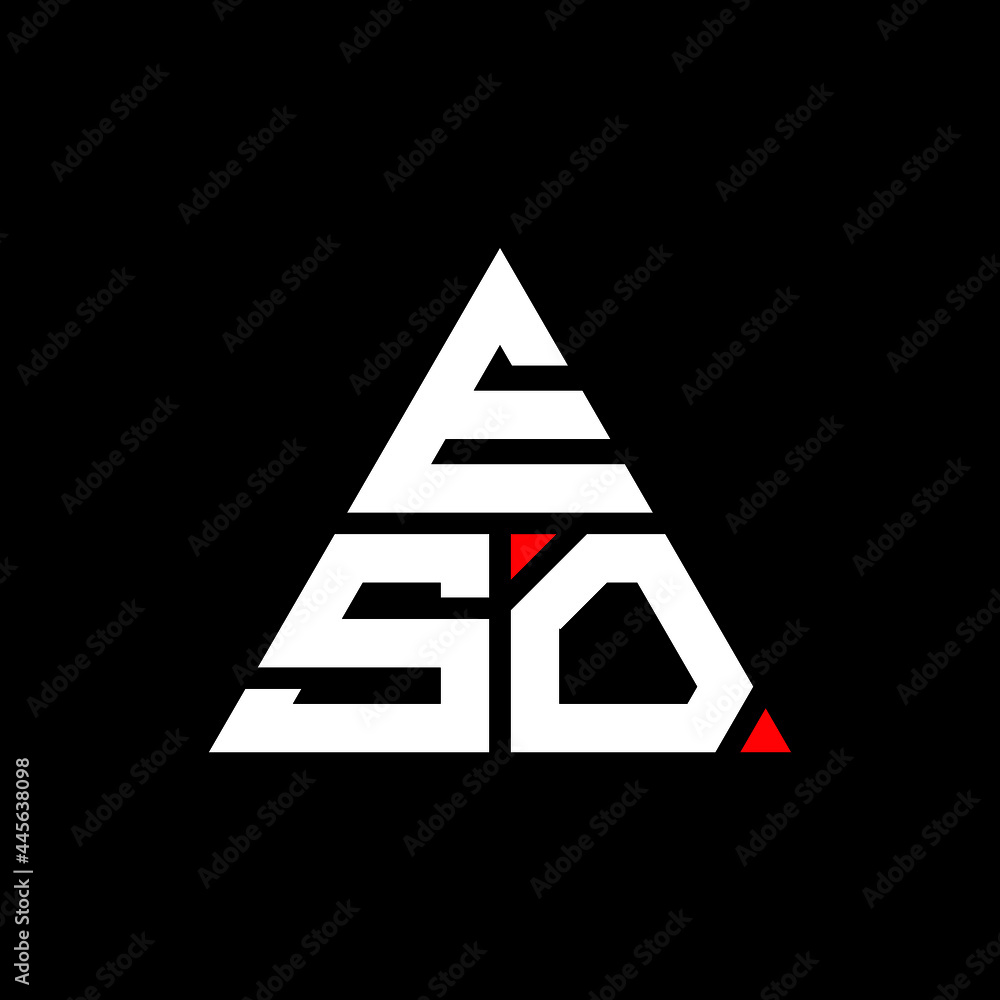 Vetor de ESO triangle letter logo design with triangle shape. ESO ...