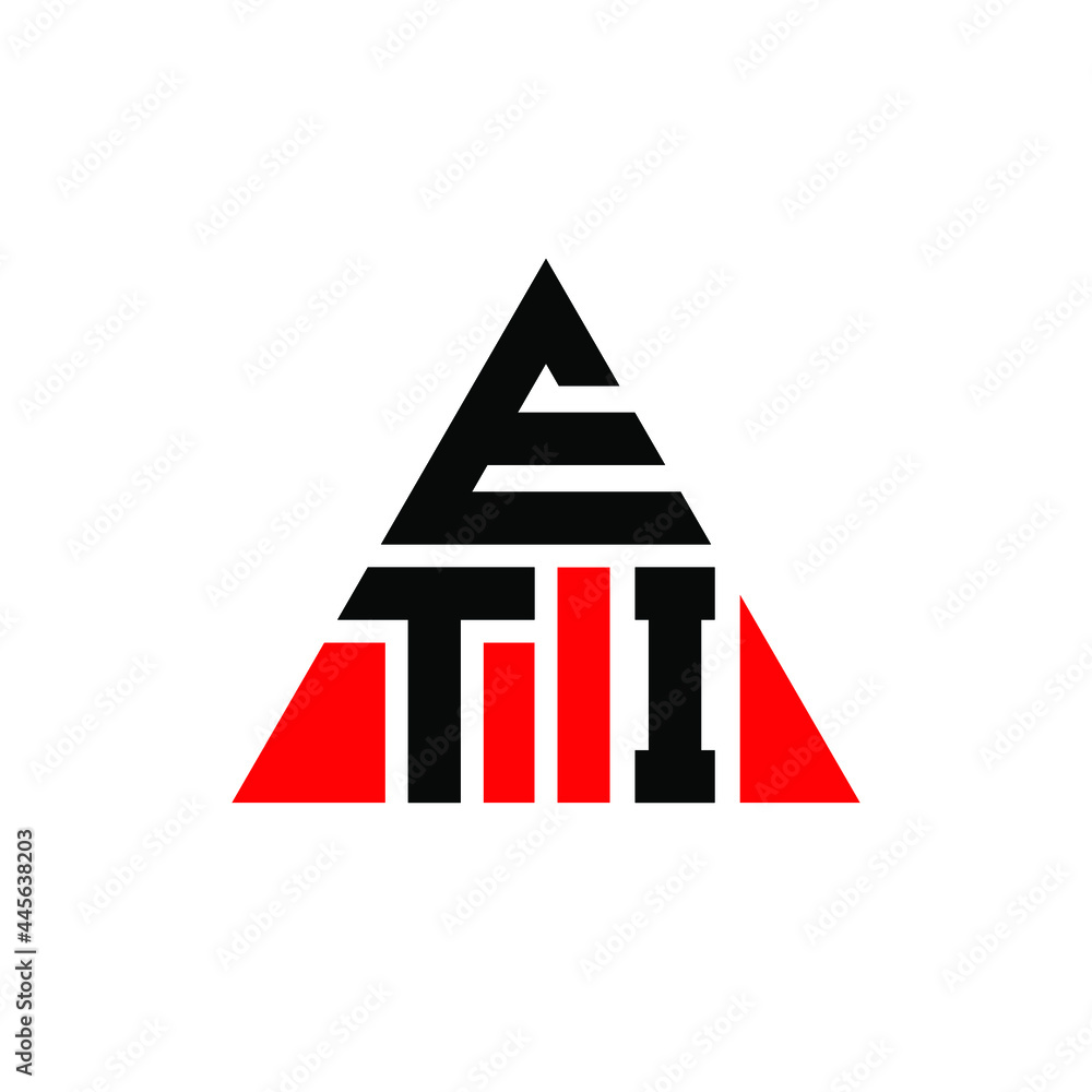 ETI triangle letter logo design with triangle shape. ETI triangle logo ...