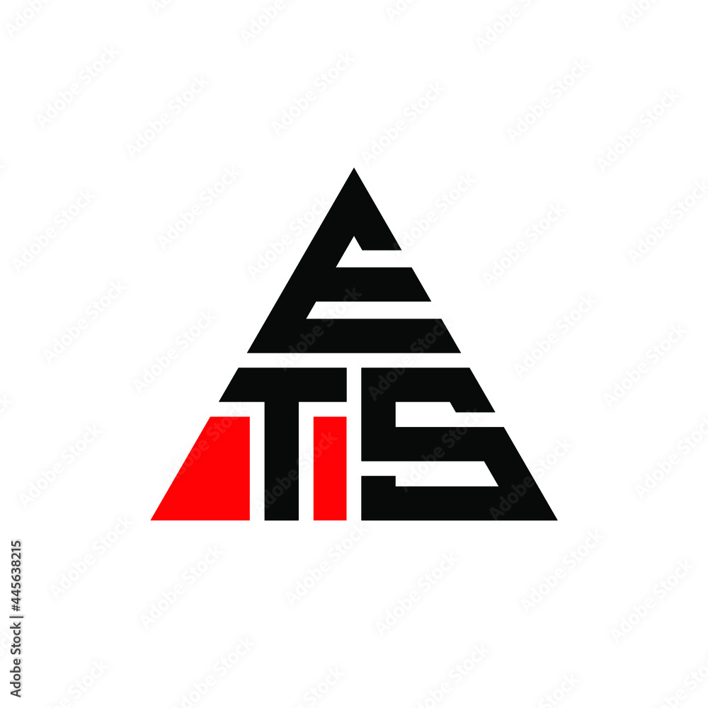 ETS triangle letter logo design with triangle shape. ETS triangle logo ...
