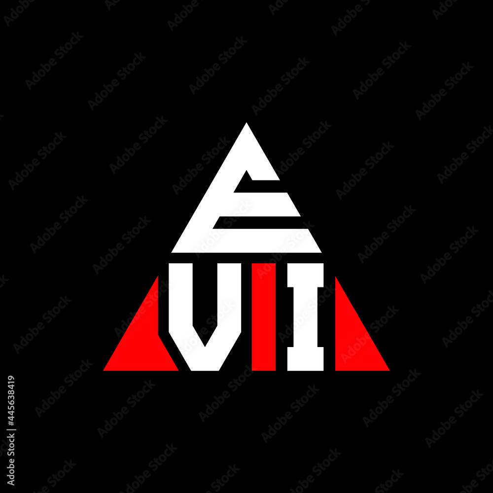 EVI triangle letter logo design with triangle shape. EVI triangle logo ...
