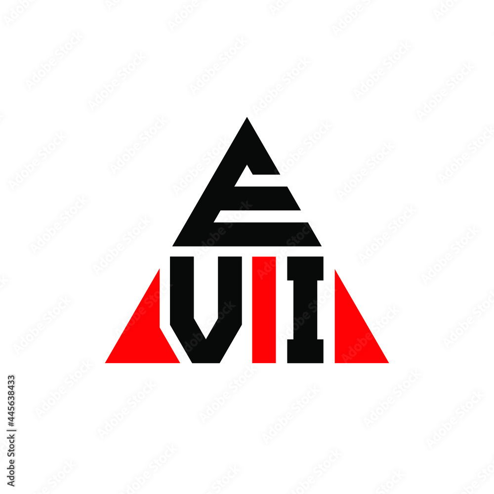 EVI triangle letter logo design with triangle shape. EVI triangle logo ...