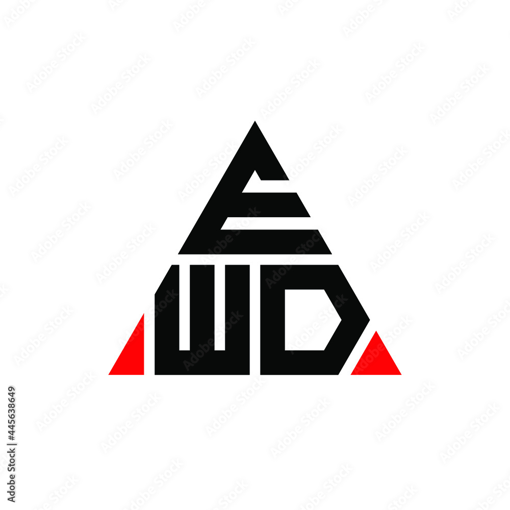 EWD triangle letter logo design with triangle shape. EWD triangle logo ...