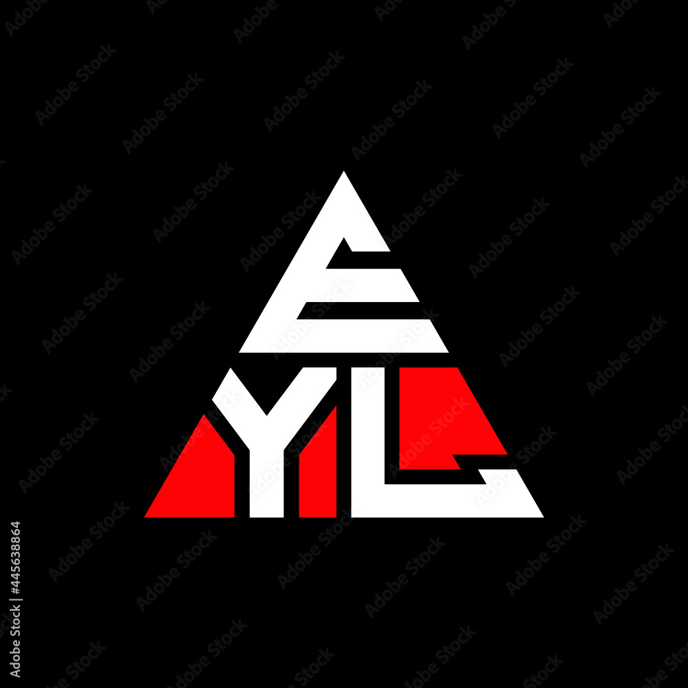 EYL triangle letter logo design with triangle shape. EYL triangle logo ...