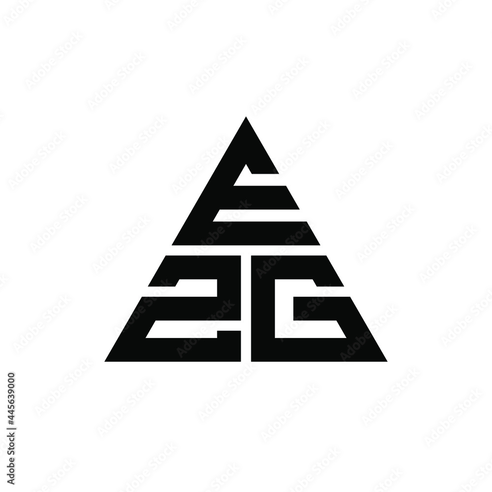 EZG triangle letter logo design with triangle shape. EZG triangle logo ...