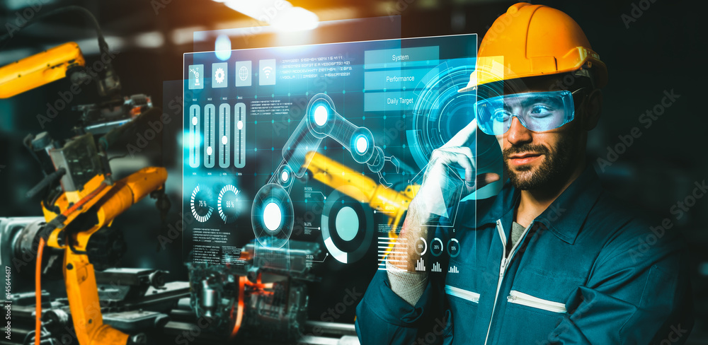 Advanced robot arm system for digital industry and factory robotic ...