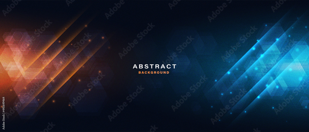 Abstract tech background with light effect. Digital technology concept ...