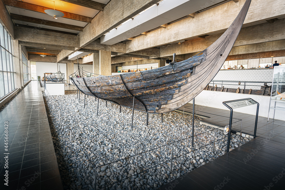 Viking Ship Skuldelev 3 in the Viking Ship Museum Interior - Roskilde ...
