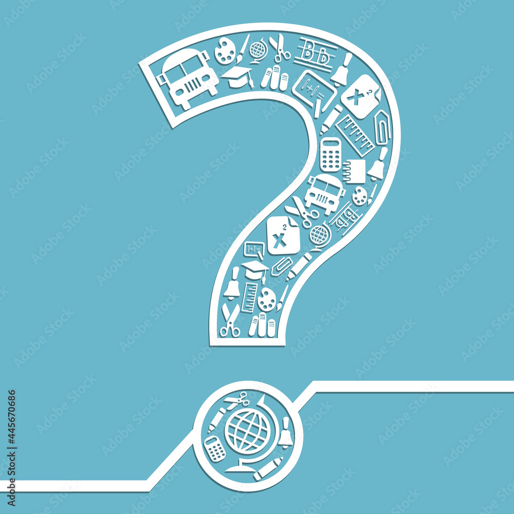 Question mark icon on blue background for education Stock Vector ...