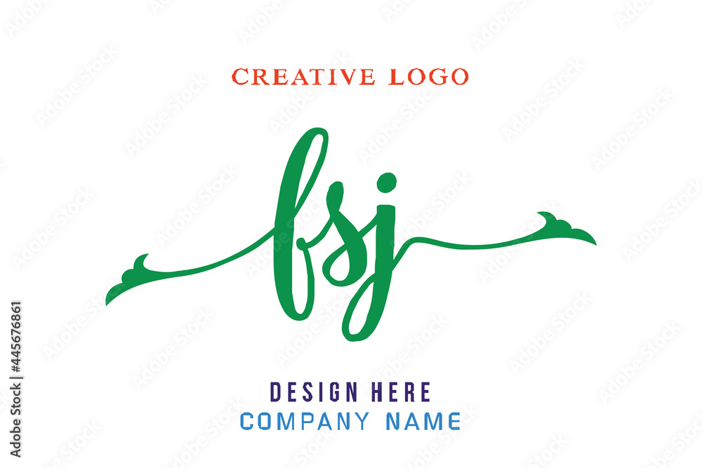 FSJ lettering logo is simple, easy to understand and authoritative ...
