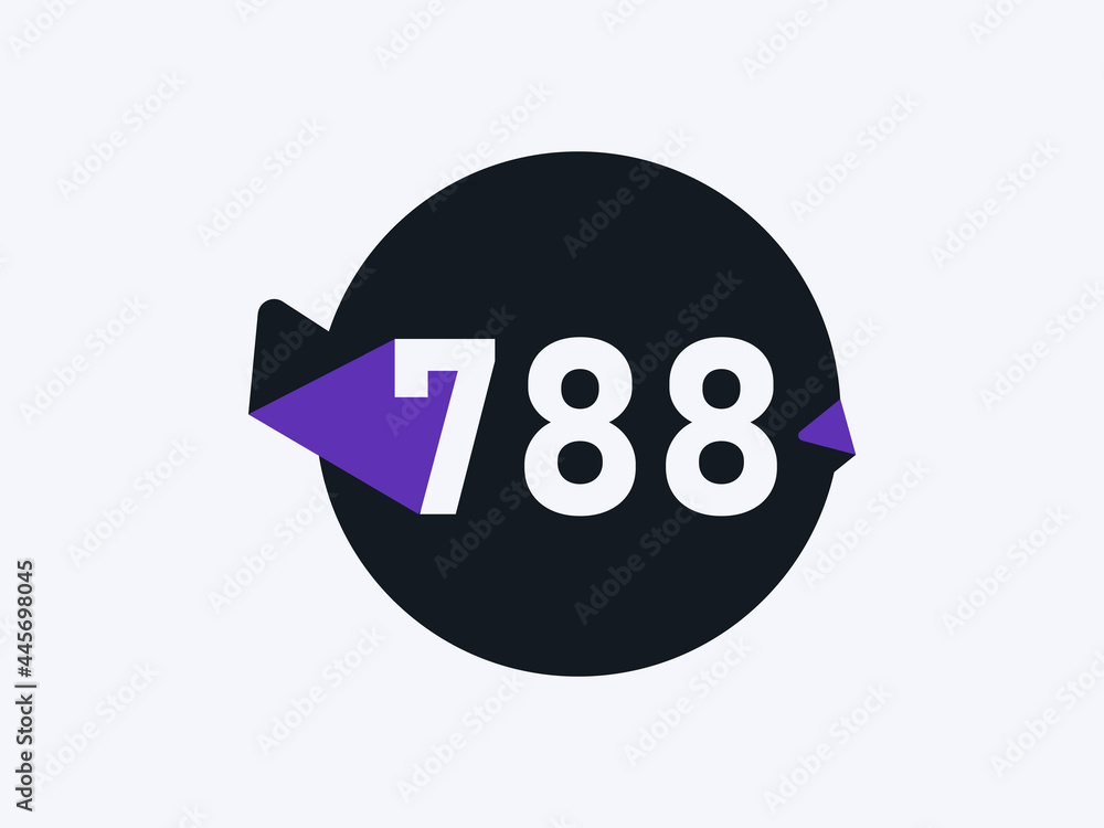Number 788 logo icon design vector image Stock Vector | Adobe Stock