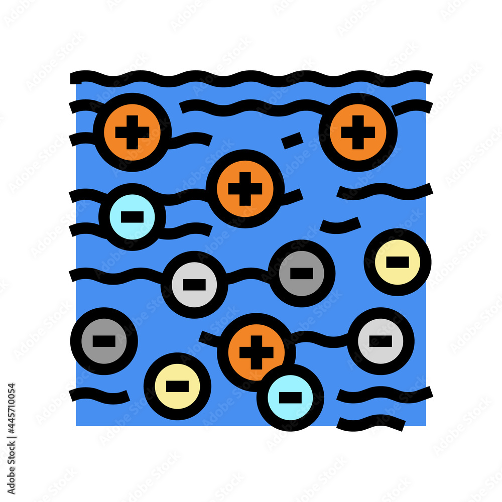 coagulation and flocculation water filter color icon vector ...