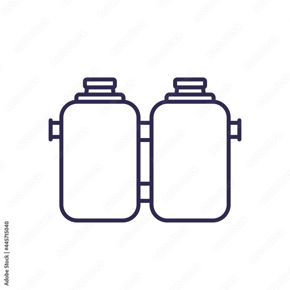 septic system with two tanks line icon Stock Vector | Adobe Stock