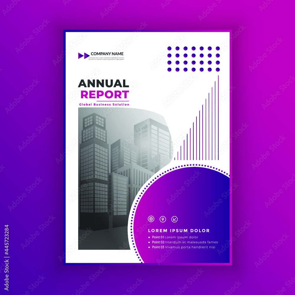 Corporates business annual report cover page design templates Stock ...