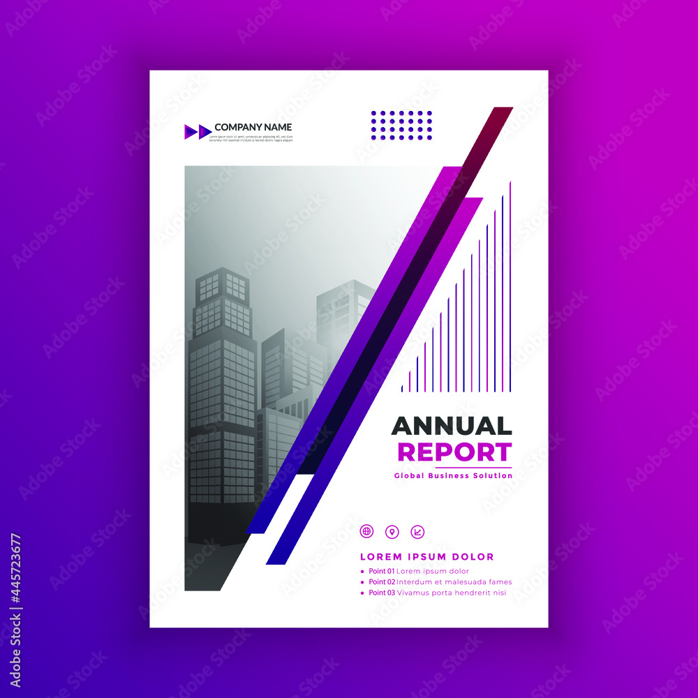 Corporate business annual report cover page design templates Stock ...