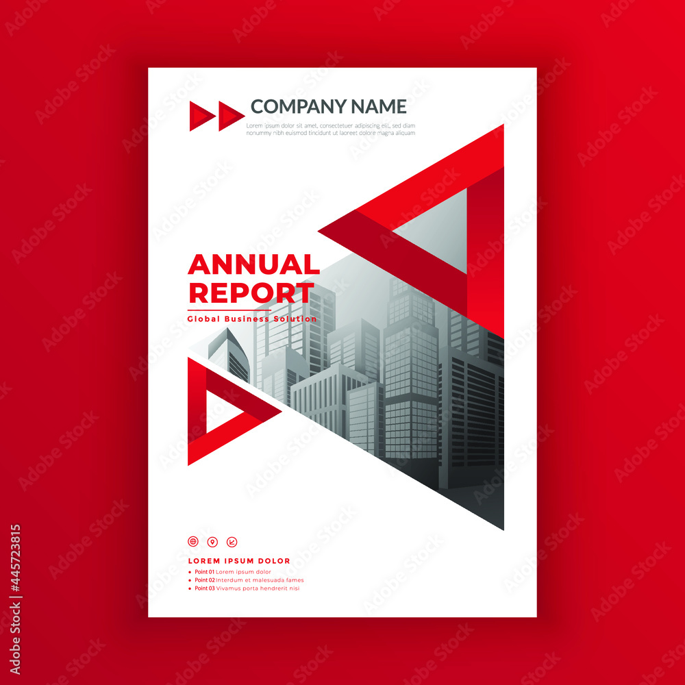 Corporate business annual report cover page design templates Stock ...