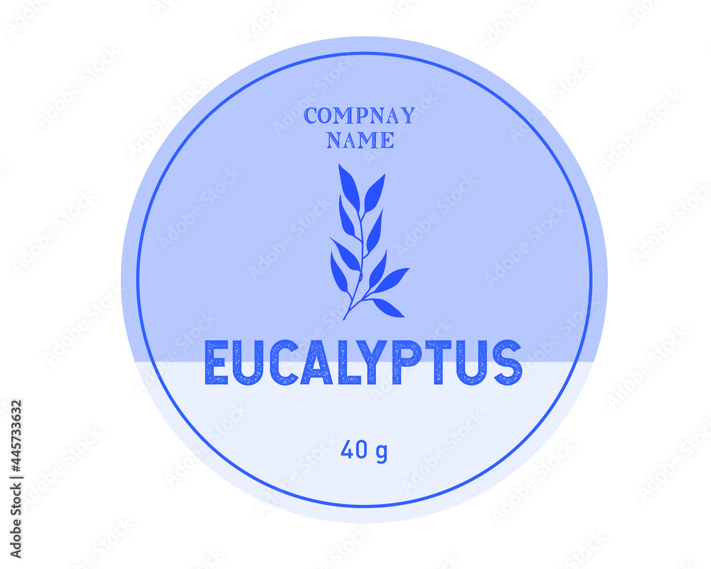 Eucalyptus shower steamer tablets one color label, Eucalyptus round ...