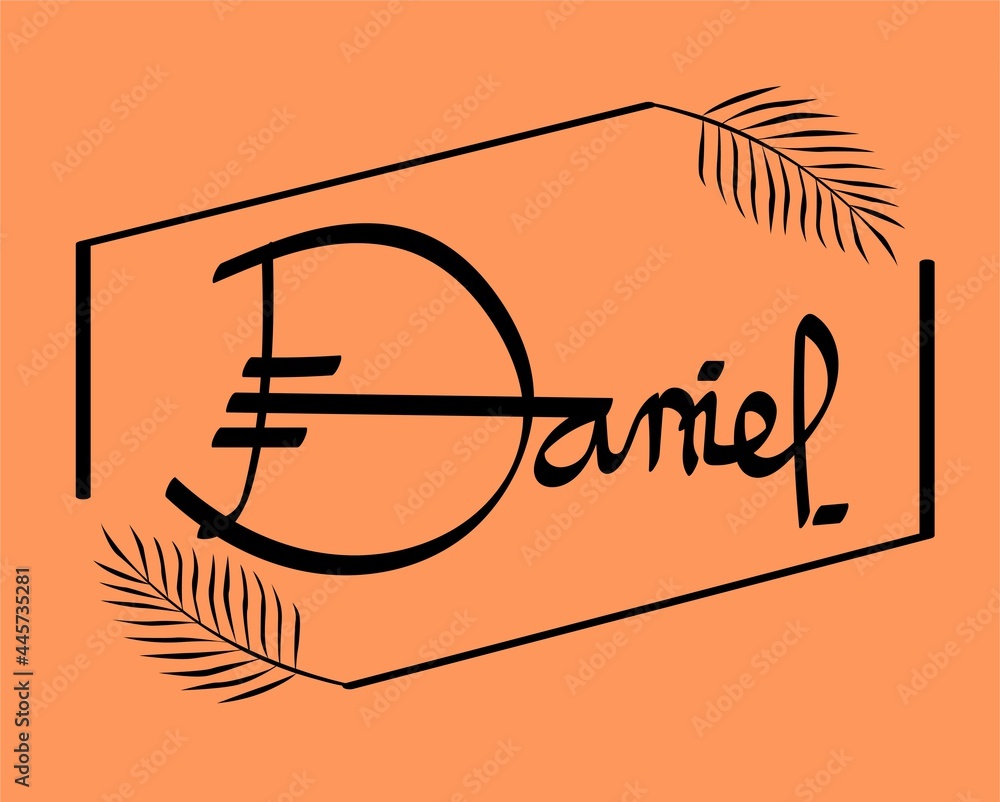 "Daniel" handwritten. signature logo for identity hand drawn style ...