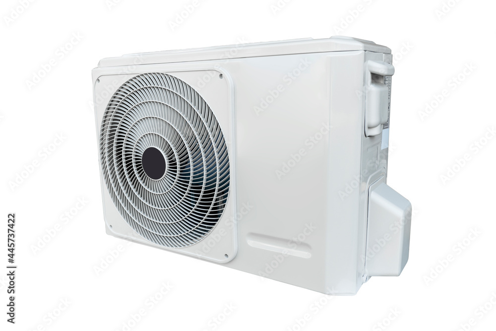 Air condition outdoor unit compressor isolated on white background ...