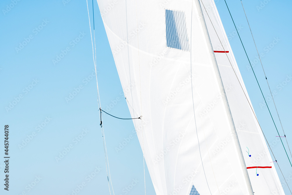 Opened sail of a yacht Stock Photo | Adobe Stock