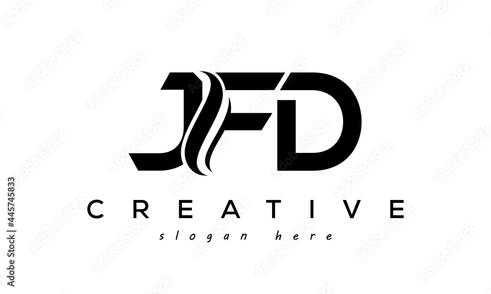 Letter JFD creative logo design vector Stock Vector | Adobe Stock
