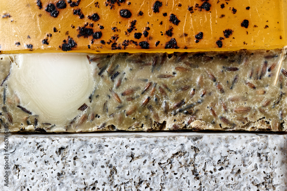 Soap texture close-up background view. Natural organic soaps and bar ...