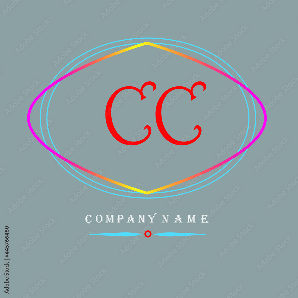 CC Letter logo design .Letter logo with Circle .Color letter logo ...