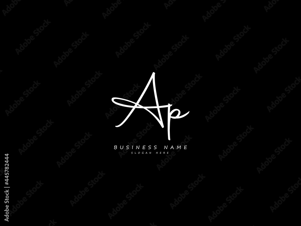 Letter AP Logo, signature ap logo icon vector image design for business ...