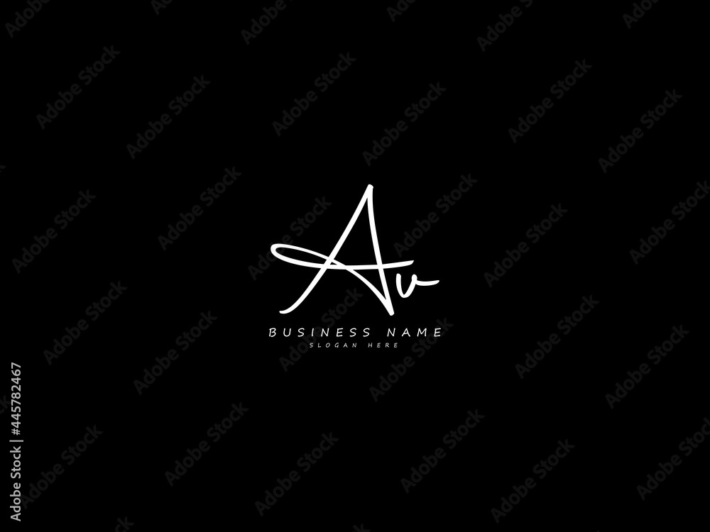 Letter AV Logo, signature av logo icon vector image design for business ...