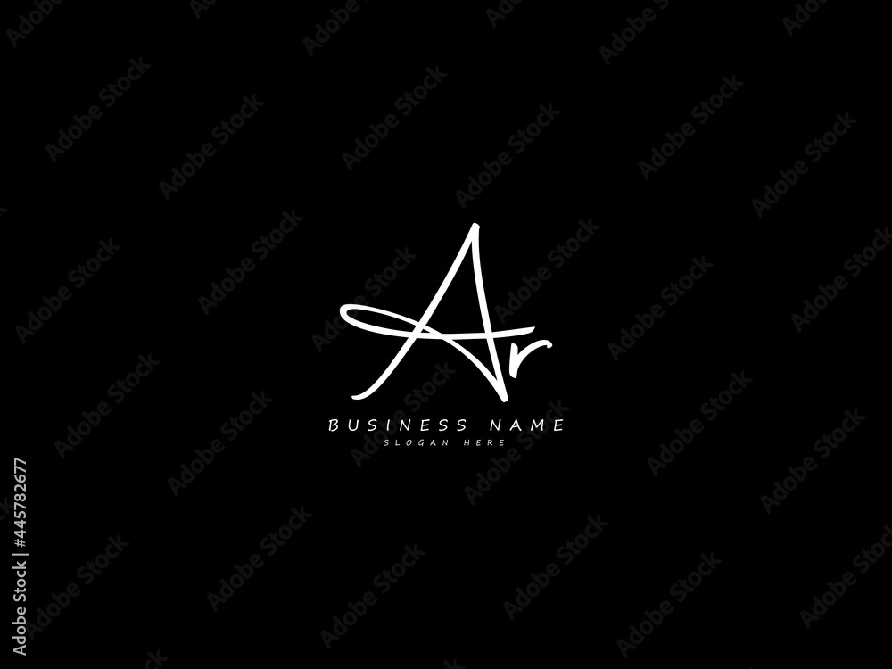 Letter AR Logo, signature ar logo icon vector image design for business ...