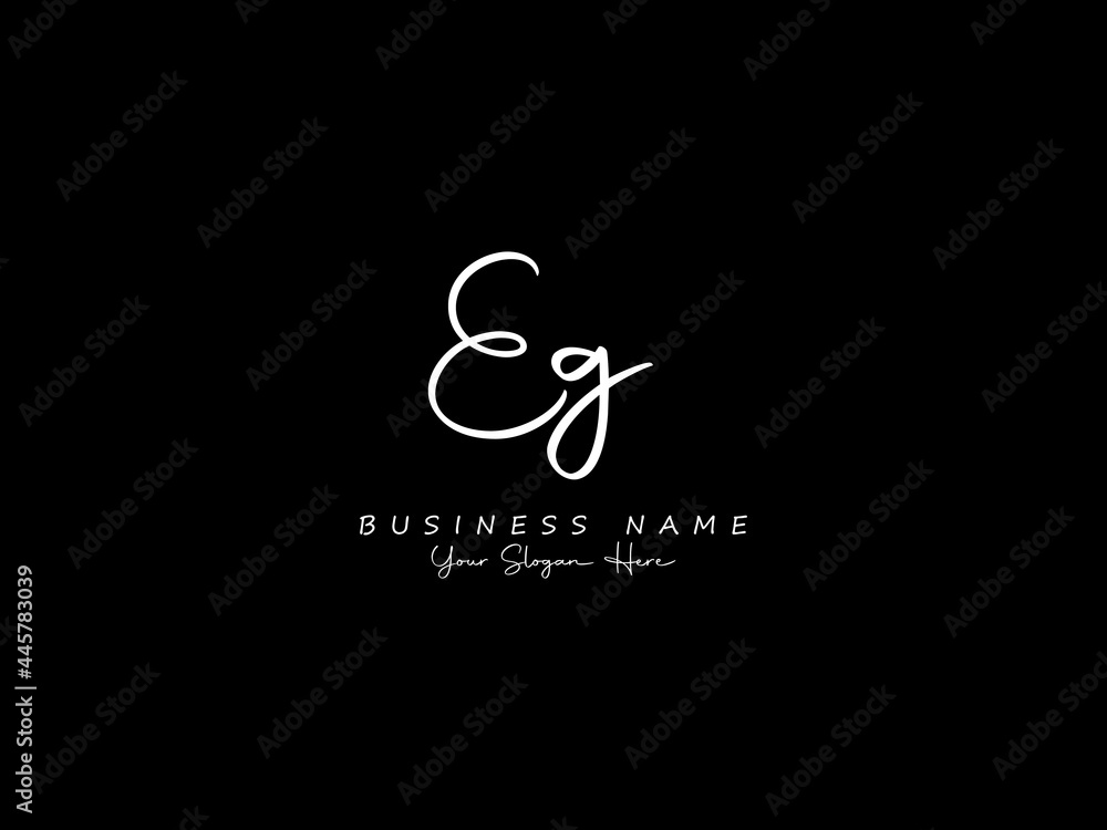 Letter EG Logo, signature eg logo icon vector image design for business ...