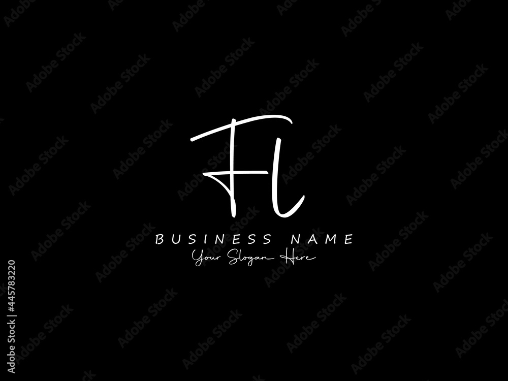 Letter FL Logo, signature fl logo icon vector image design for business ...