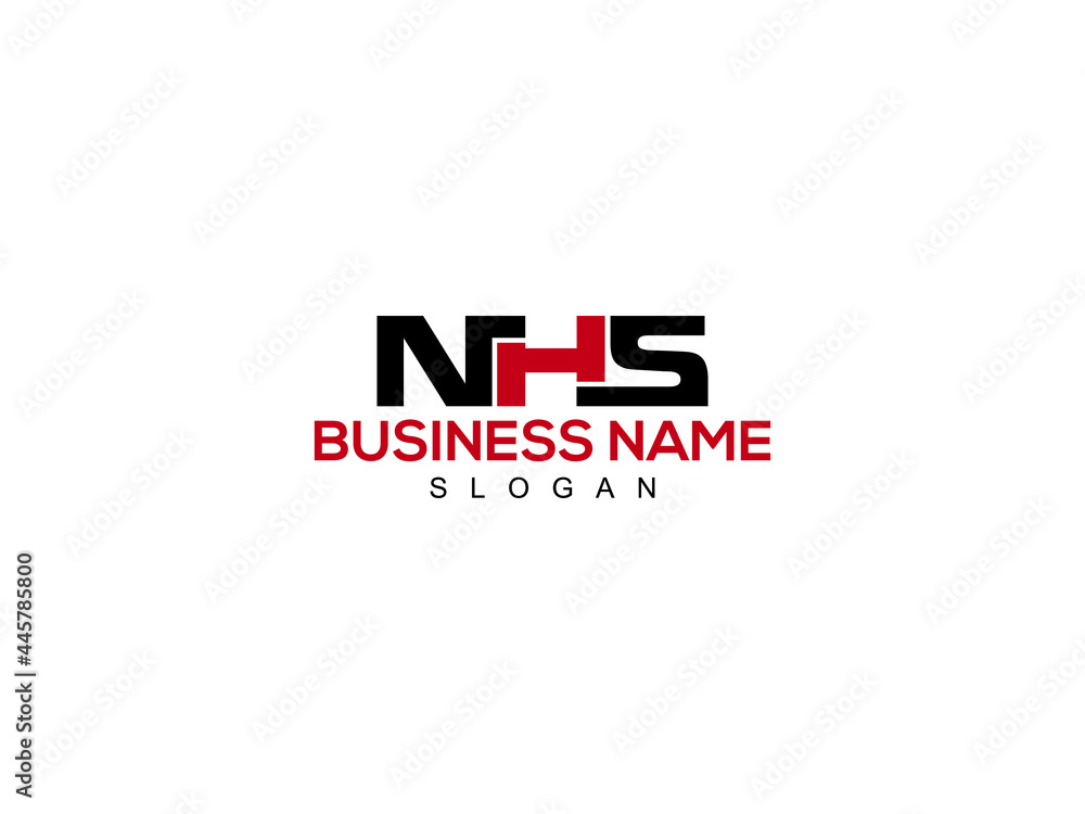Letter NHS Logo Icon Vector Image Design For Company or Business Stock ...
