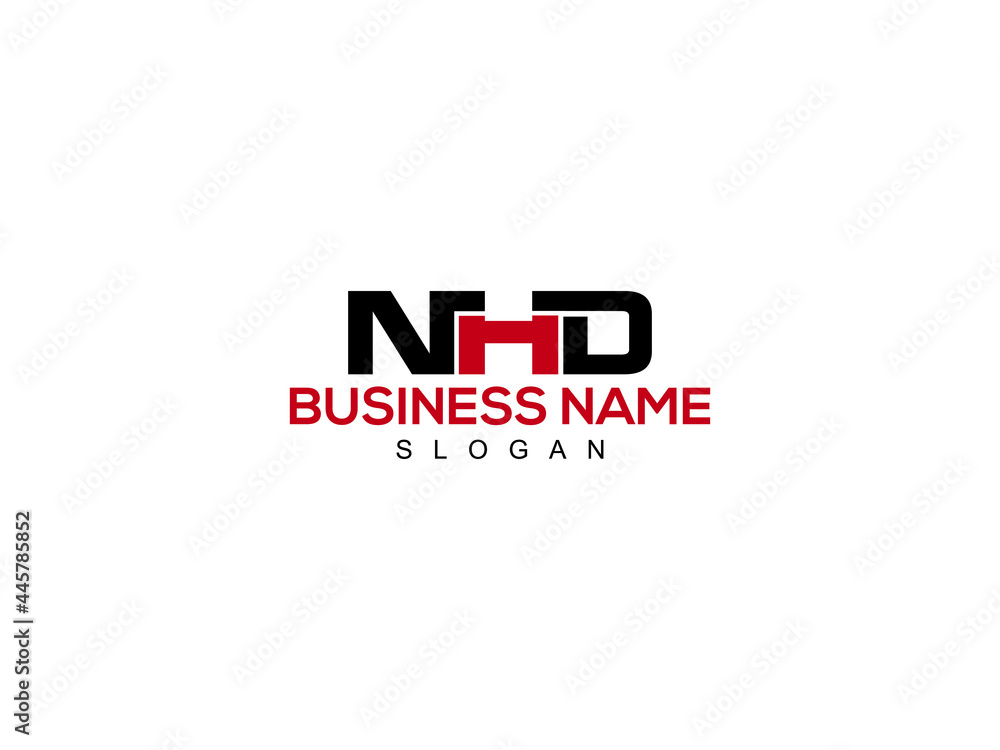 Letter NHD Logo Icon Vector Image Design For Company or Business Stock ...