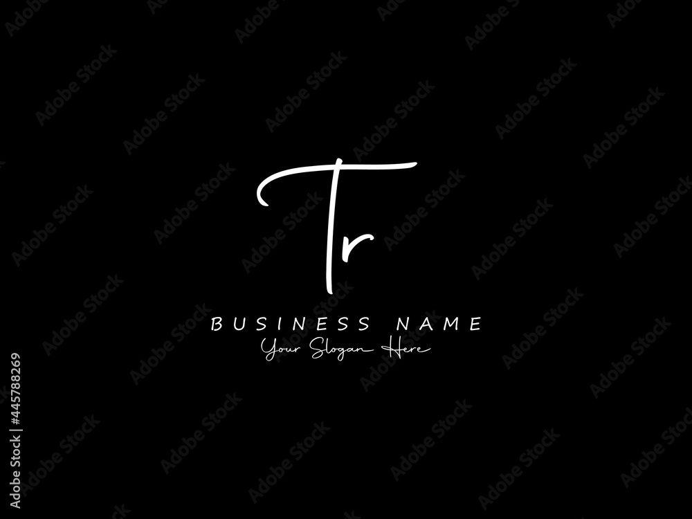 Letter TR Logo, signature tr logo icon vector image design for business ...