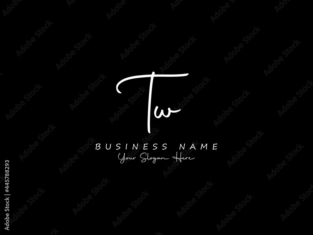 Letter TW Logo, signature tw logo icon vector image design for business ...