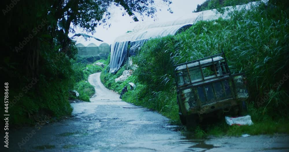 Rain And A Deserted Land Rover Defender In The Cameron Highlands ...