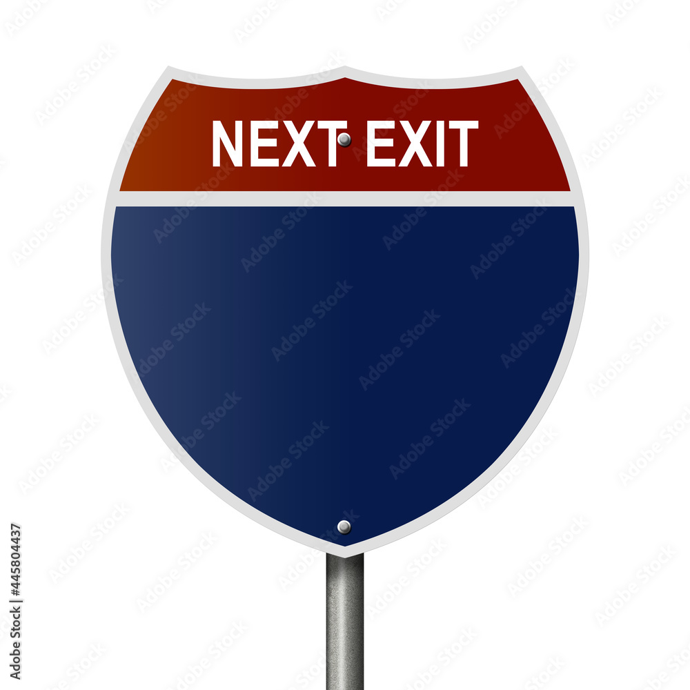 Rendered concept sign in the style of interstate freeway markers Stock ...