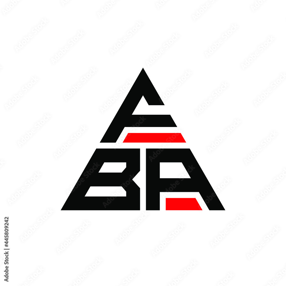 Vetor de FBA triangle letter logo design with triangle shape. FBA ...