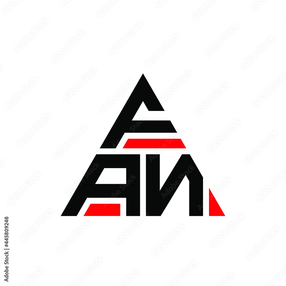 Vetor de FAN triangle letter logo design with triangle shape. FAN ...