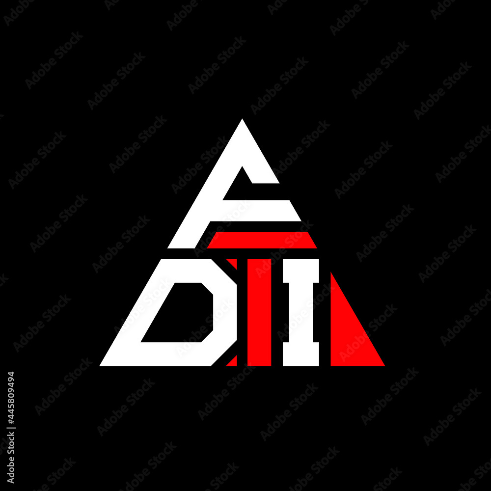 Vecteur Stock FDI triangle letter logo design with triangle shape. FDI ...